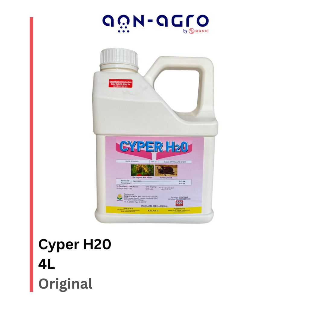Cyper H20 4L Racun Serangga Cypermethrin 20% | Ulat pengorek Buah ...
