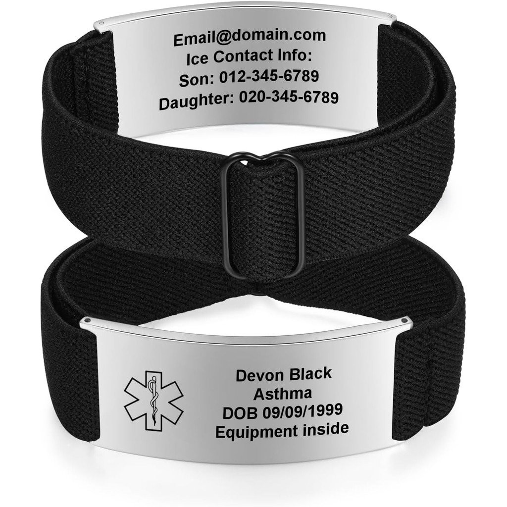 Supplement with Pure Supports AdvancedCustom Medical Alert Bracelet for ...