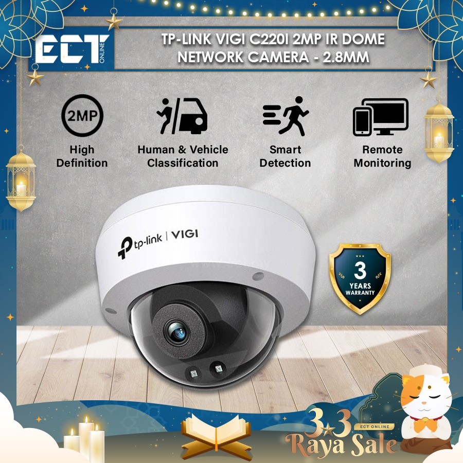 TP-Link Vigi C220I 2MP IR Dome Network Camera - (2.8mm) | Shopee Malaysia