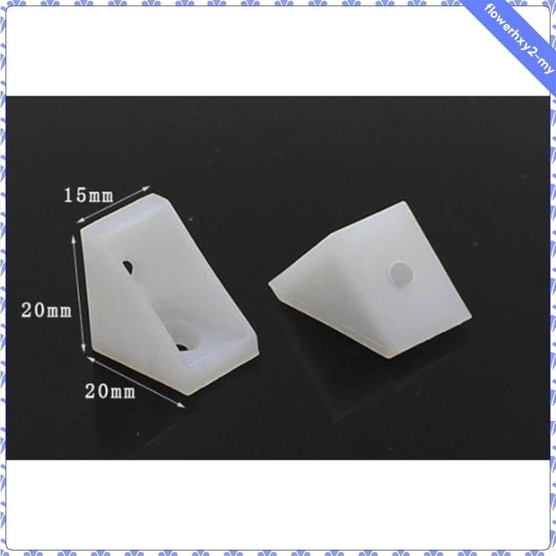 [FlowerhxyaeMY] 100Pcs Triangle Shelf Bracket L-Shaped Corner Brace ...