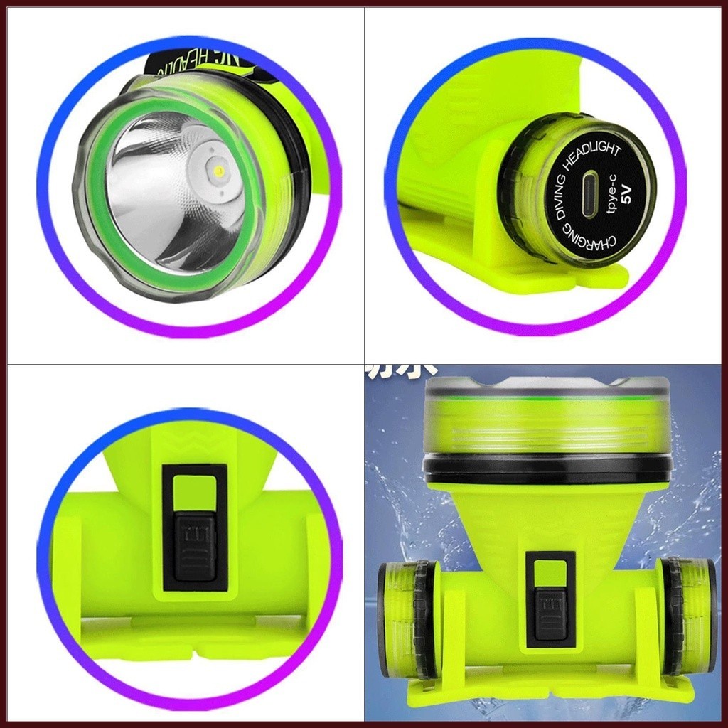 Scuba Dive Light Head Lamp Scuba Gear Dive Head Light Underwater ...