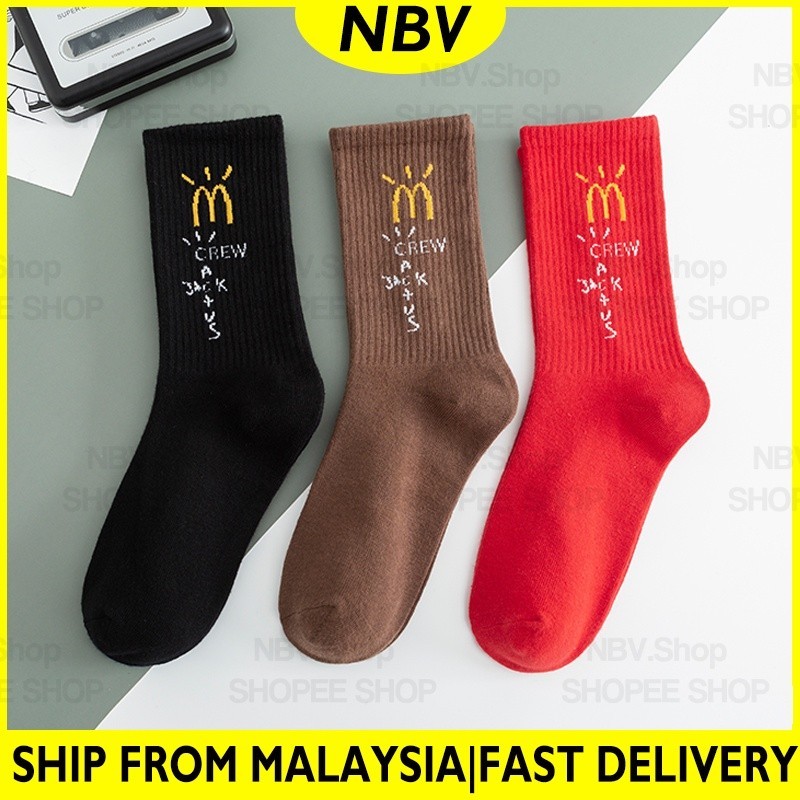 HypeVibes McDonald x TRAVIS SCOTT Cactus Jack Crew Word Arches Socks ...