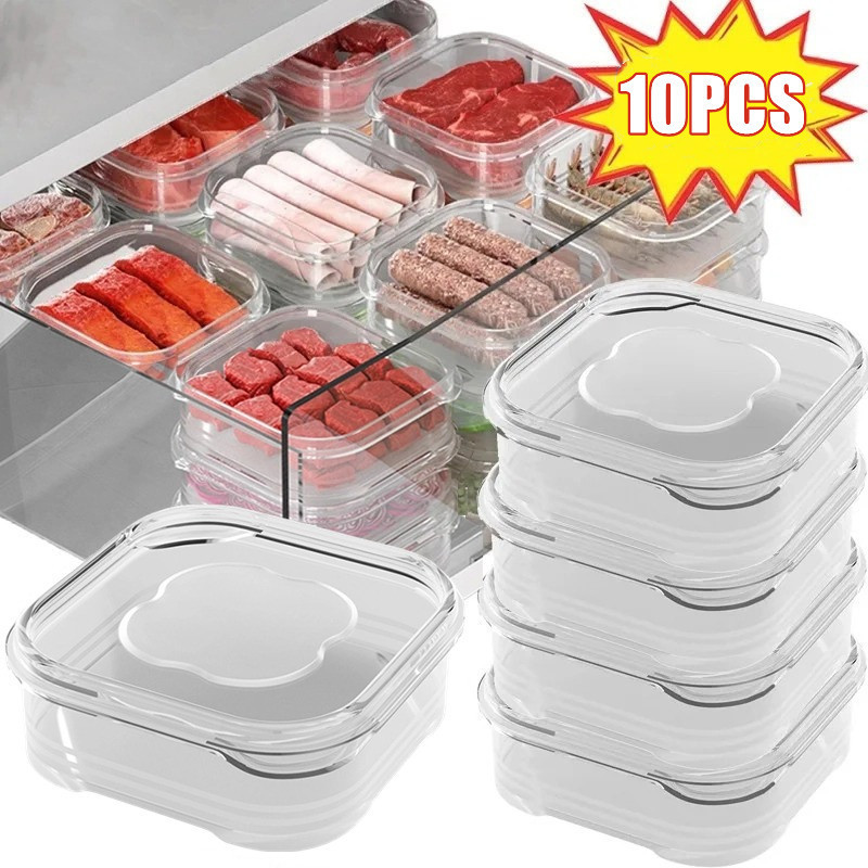 5/10Pcs Food Grade Refrigerator Storage Box Kitchen Fruit Vegetable ...