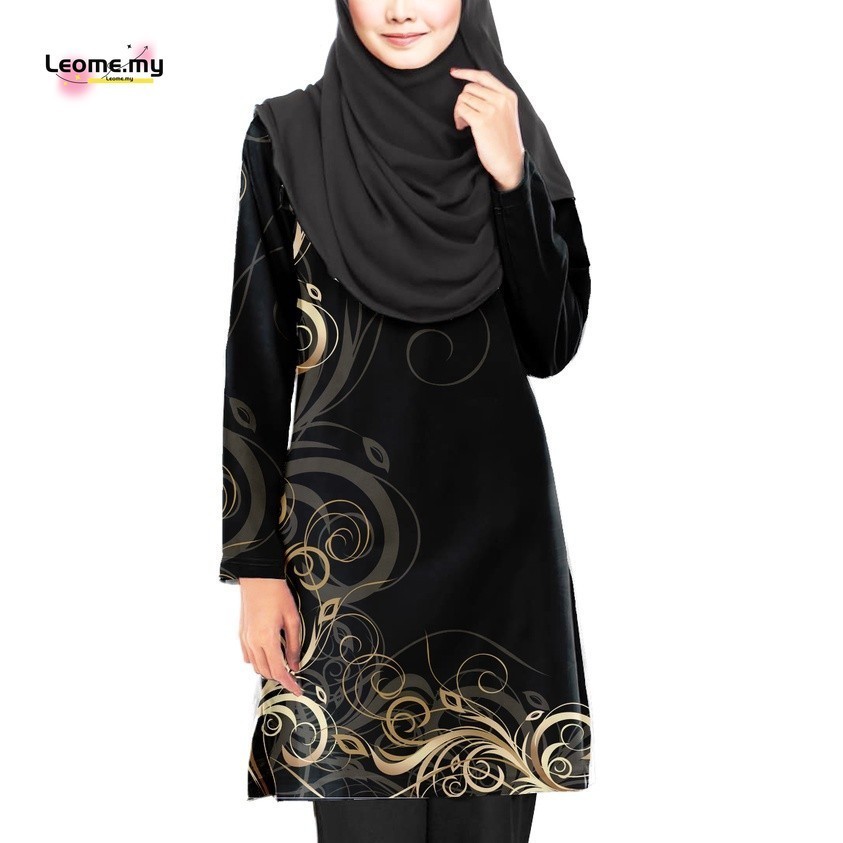 Baju Hitam Muslimah Black Clothing Black Tshirt Muslimah Jersey Cuple ...