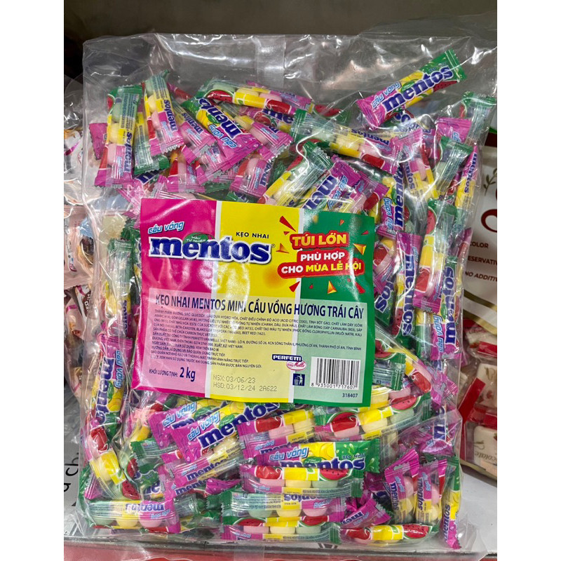 Mentos Chewing Candy Bar 3 Fruit Flavor Large Pack 2kg Goods Type 1 ...