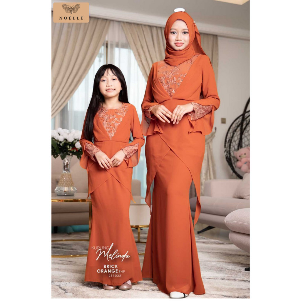 NOELLE Baju Raya Family Sedondon 2024 Baju Kurung Ibu Anak Baju Melayu ...