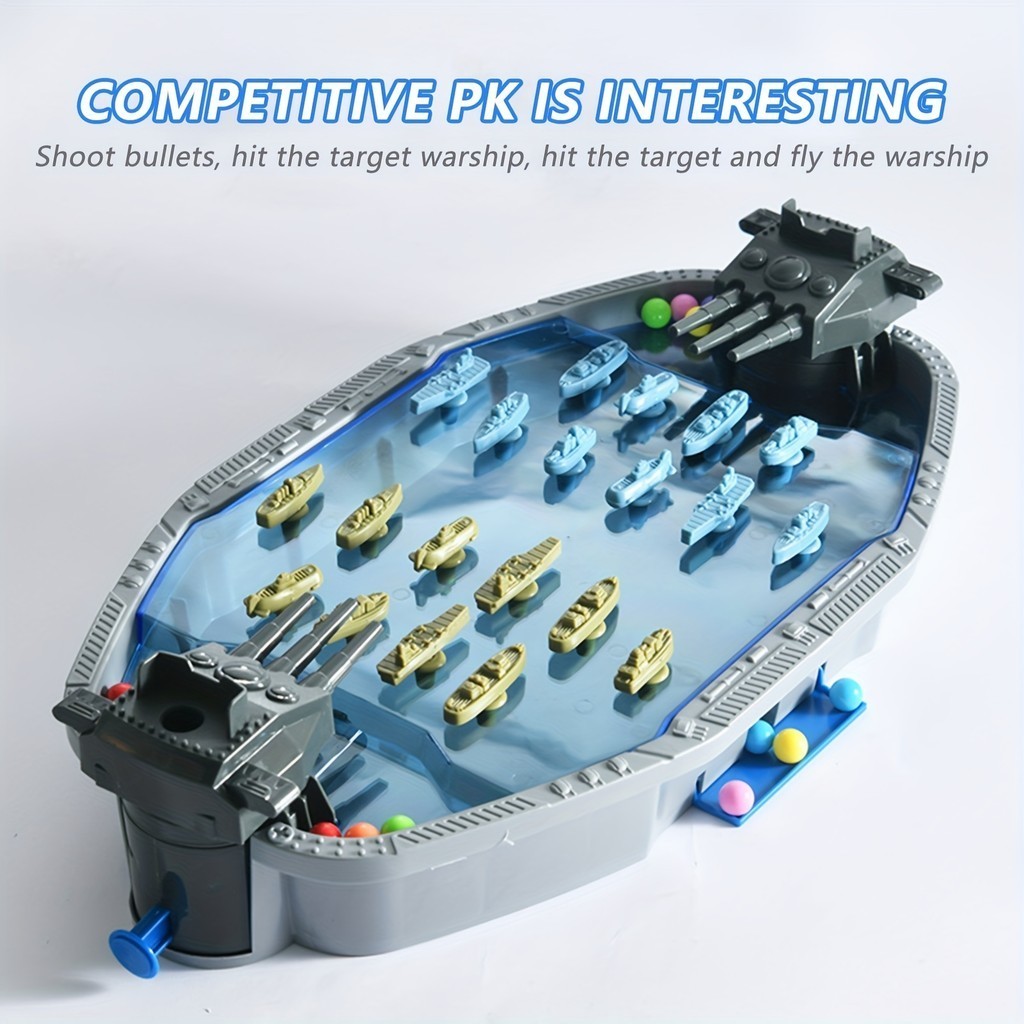 Navy Battleship Shooting Board Game Toys 2 Player Battle Shooting ...