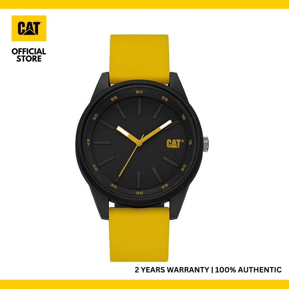 CAT Insignia LJ-160-27-127 Yellow Silicone Band Men Watch | Shopee Malaysia