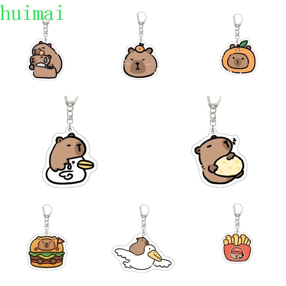HUIMAI Capybara Acrylic Keychain, Creative Capybara Capibara Bag ...