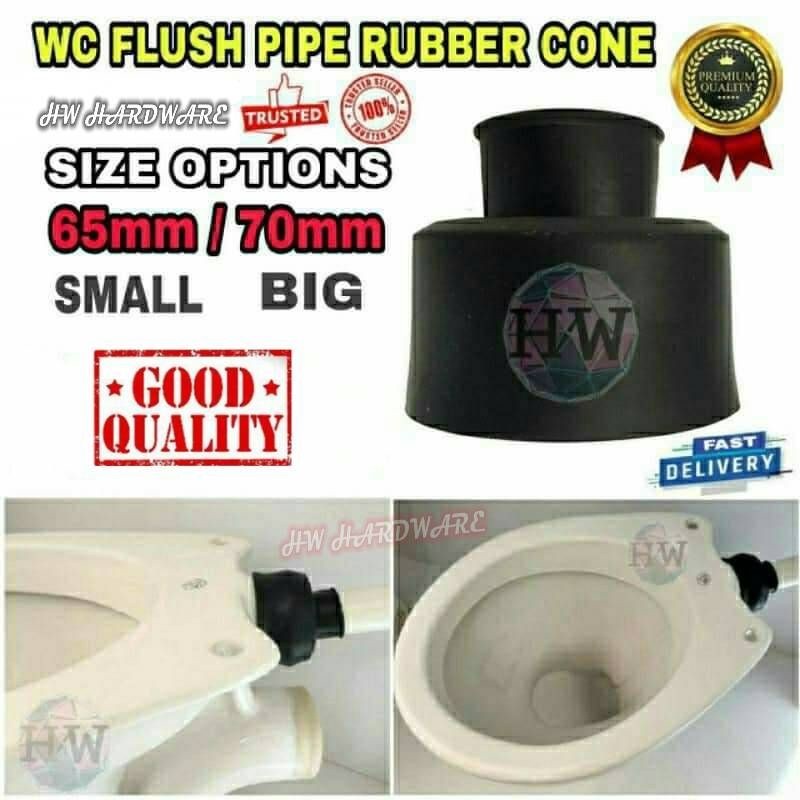 Toilet WC Black Rubber Cone For Lower Level Cistern Flush Paip | Shopee ...