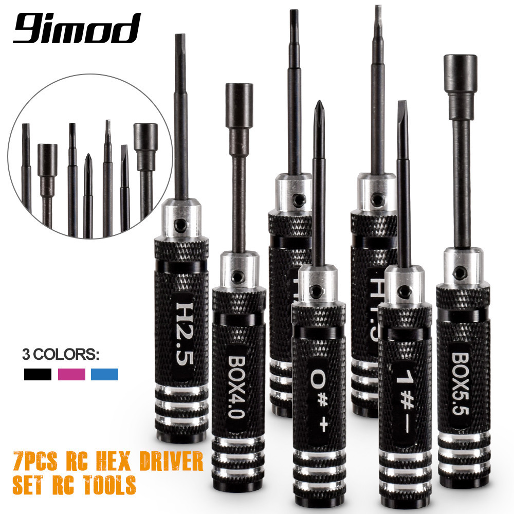 9IMOD RC Hex Driver Set Metal Screwdriver Tool Hex Wrench Set RC Repair Tools Kit RC Hexagon ...