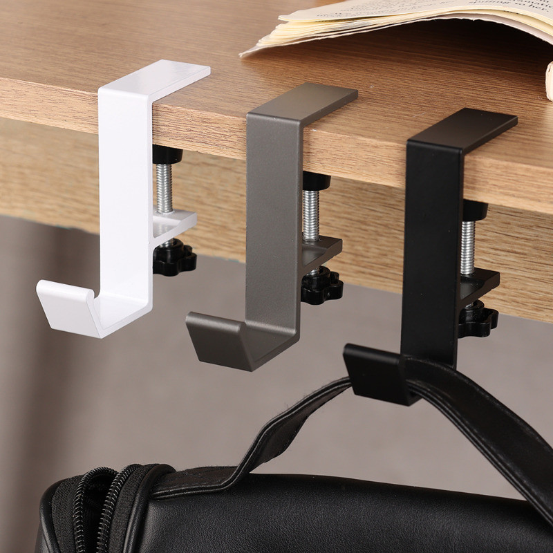 Adjustable Desk Edge Hook - Punch-Free Wall Hanger Handbag Rack - Home ...