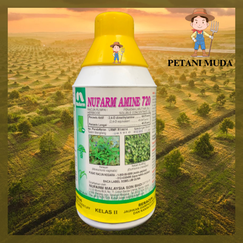 [ORIGINAL] 1L AMINE 720 NUFARM /Rumput Sambau/Herbicide/Keladi Agas ...