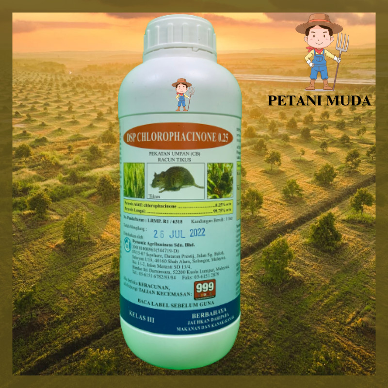 [ORIGINAL] 1L DSP Chlorophacinone 0.25 DYNAMIC/Minyak Merah/Racun Tikus ...