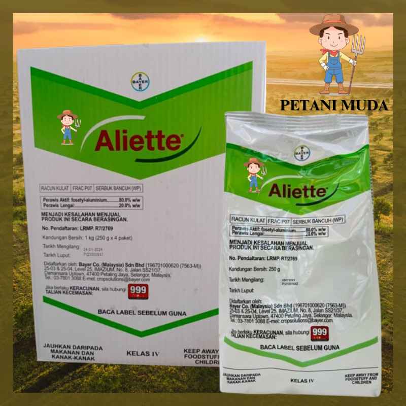 100% ORI 250G 1KG Aliette BAYER Fosetyl-Aluminium 80% Racun Kulat ...