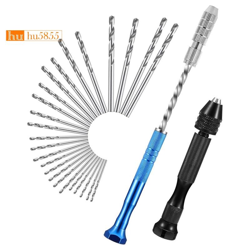 Pin Vise Hand Drill Set with Semi-Automatic Spiral Hand Drill Rotary ...