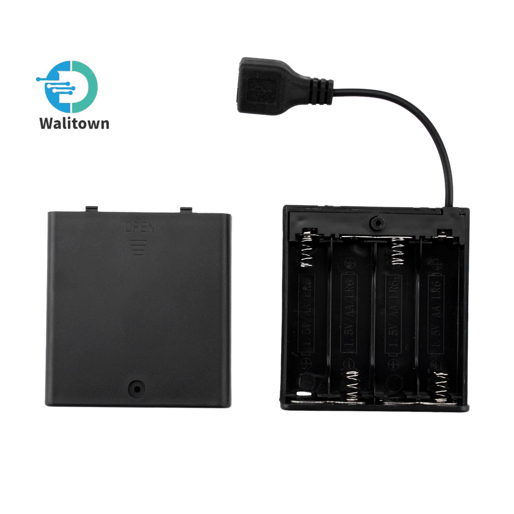 2/3/4/6/8 Section AA Battery Holder 3V/4.5V/6V/9V/12V with Cover ON/Off ...