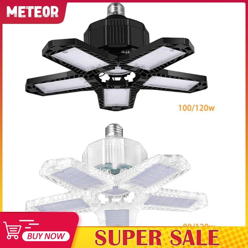 [meteorMY] Deformable LED Garage Lights: 80/100/120W 5200LM LED 360 Adjustable Garage Ceiling ...