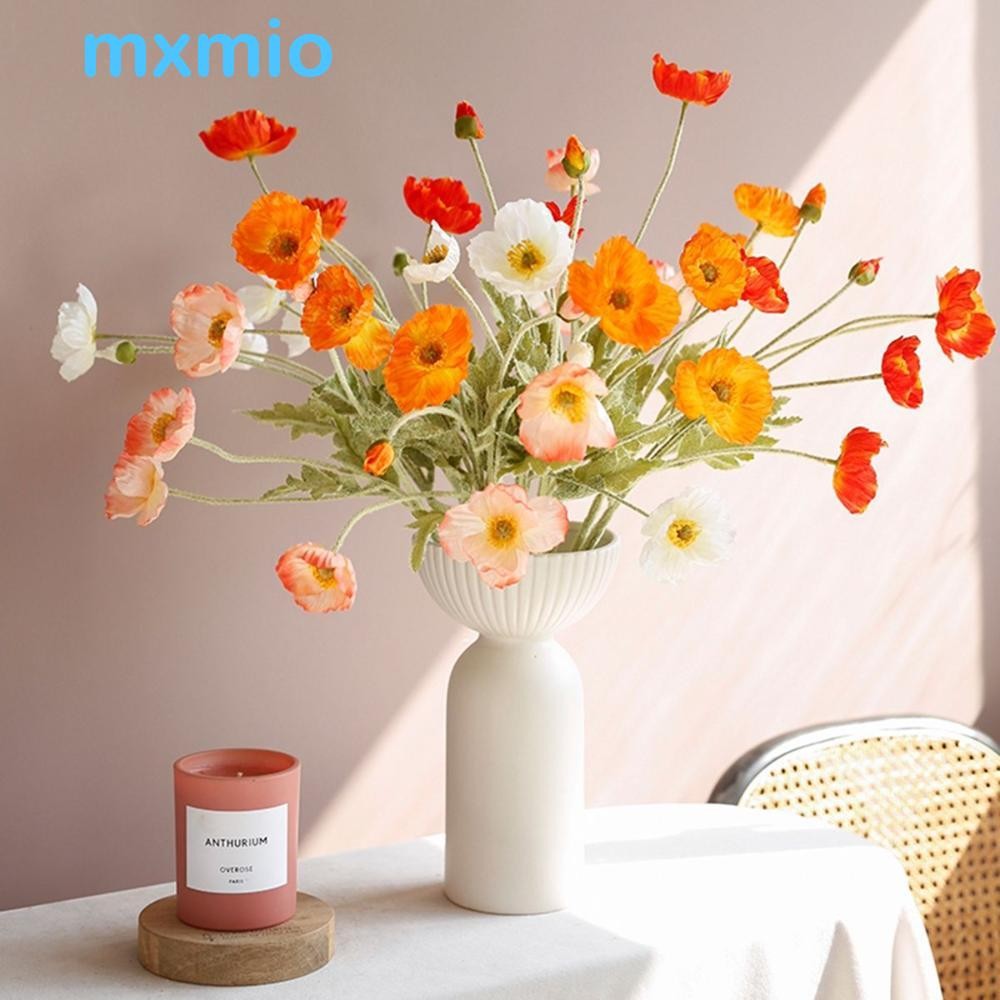 MXMIO Artificial Papaver Rhoeas Aesthetic Color Party Real Touch ...