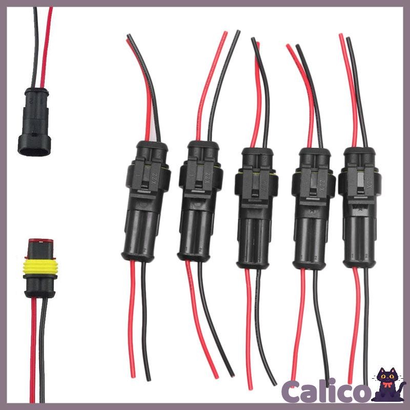 Cali 5 X 2 Pin Way Car Auto Waterproof Electrical Connector Plug Socket ...