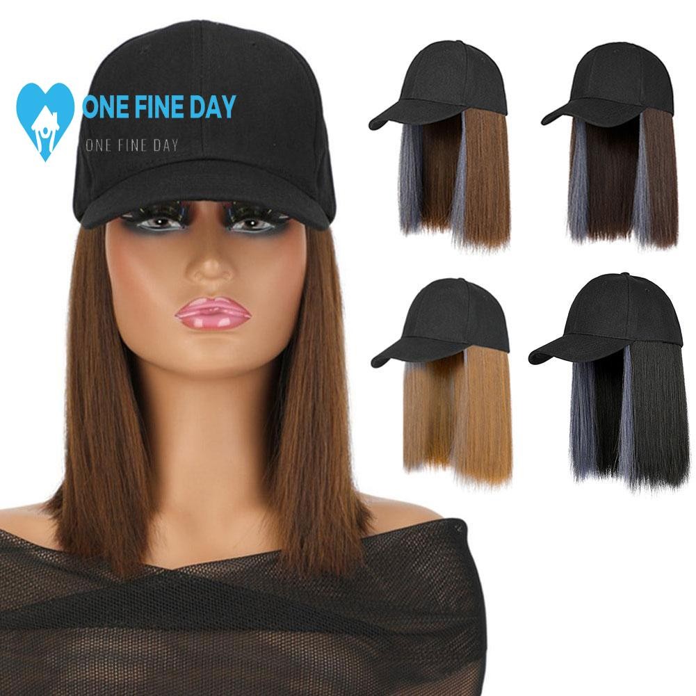 Men Women Baseball Cap Wigs Short Curly Hair Adjustable Casual Caps ...