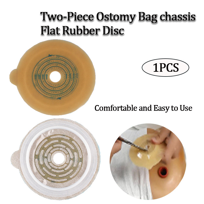 2-Piece Ostomy Bag Chassis with Flat Rubber Disc Ideal for Colostomy ...