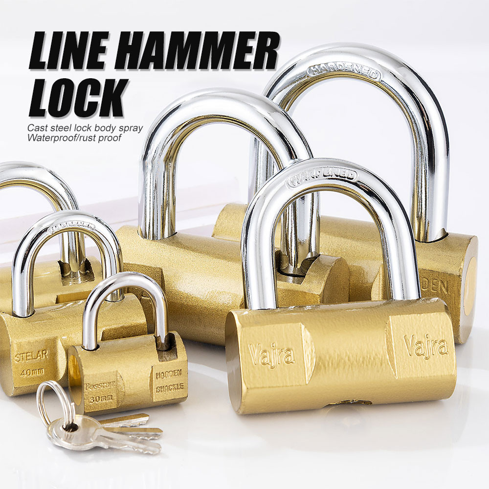 Padlock with Stainless Steel Shackle and Solid Brass Body, Long Lock ...