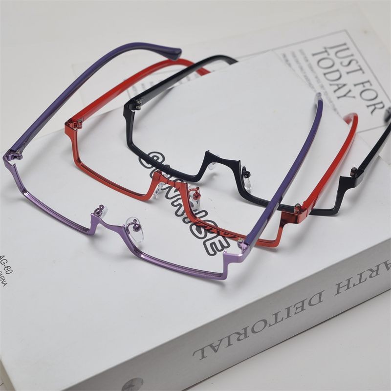 The lower half frame without lens square cos gold frame fram下半框无镜片方形cos ...