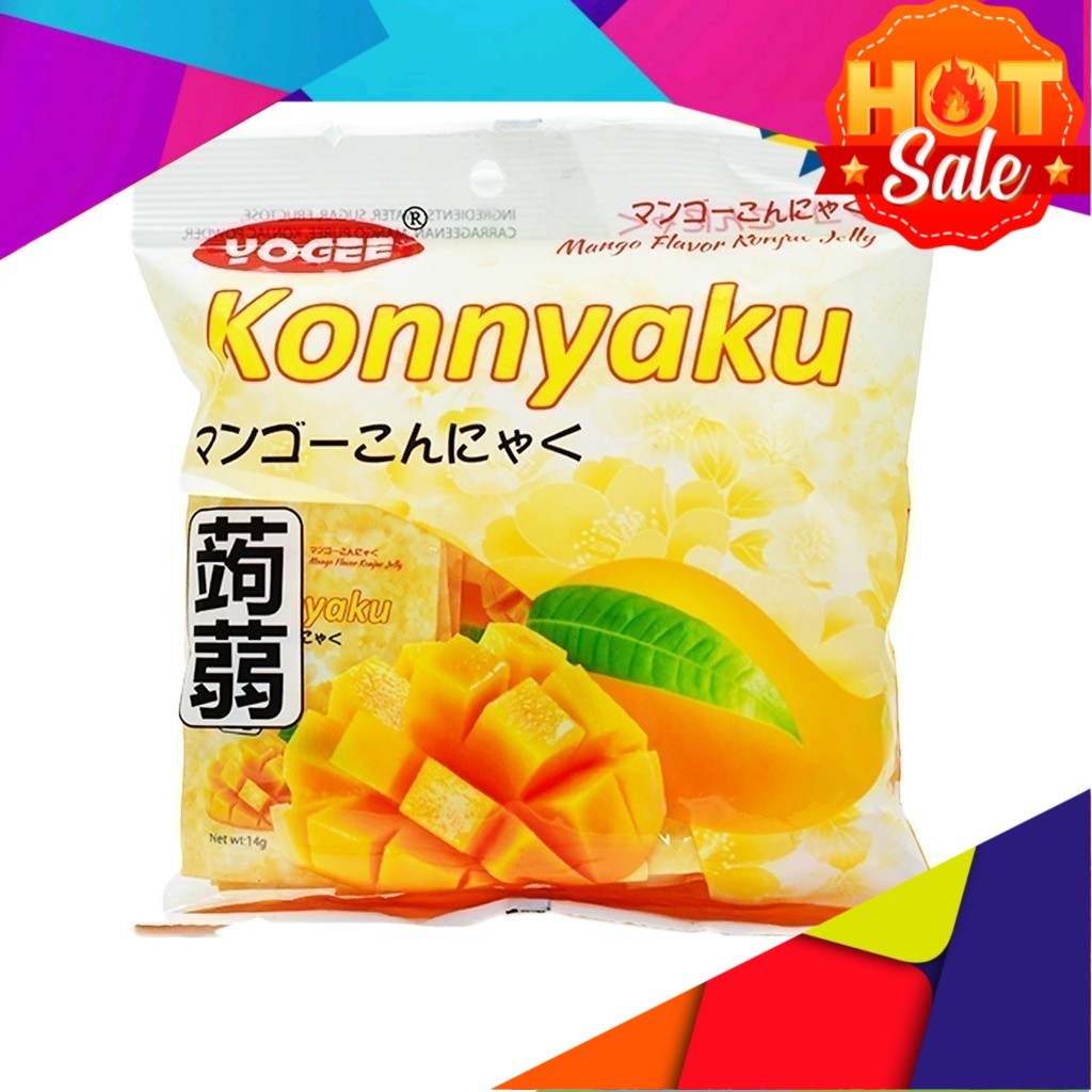 Jelly Mangga, Konjac Mangga, Yogee Konnyaku Konjac Jelly with Mango Flavour (14Gx11s) | Shopee ...