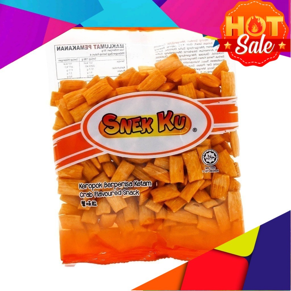 Keropok Ketam, Biskut Perisa Ketam, Maruku Ketam, Snek ku Crab Flavoured Snack (150g) | Shopee ...