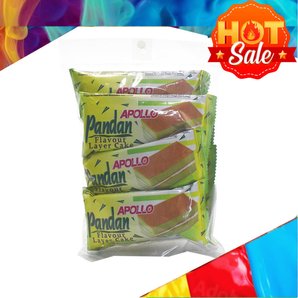 (7pcs) Kek Pandan Apollo Pandan Flavour Layer Cake | Shopee Malaysia