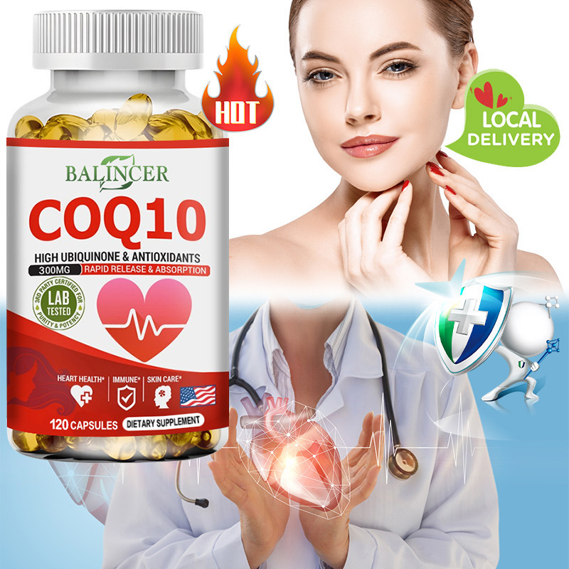 Balincer Coenzyme Q10 Capsules, 300 Mg Promote Heart Health and Energy ...