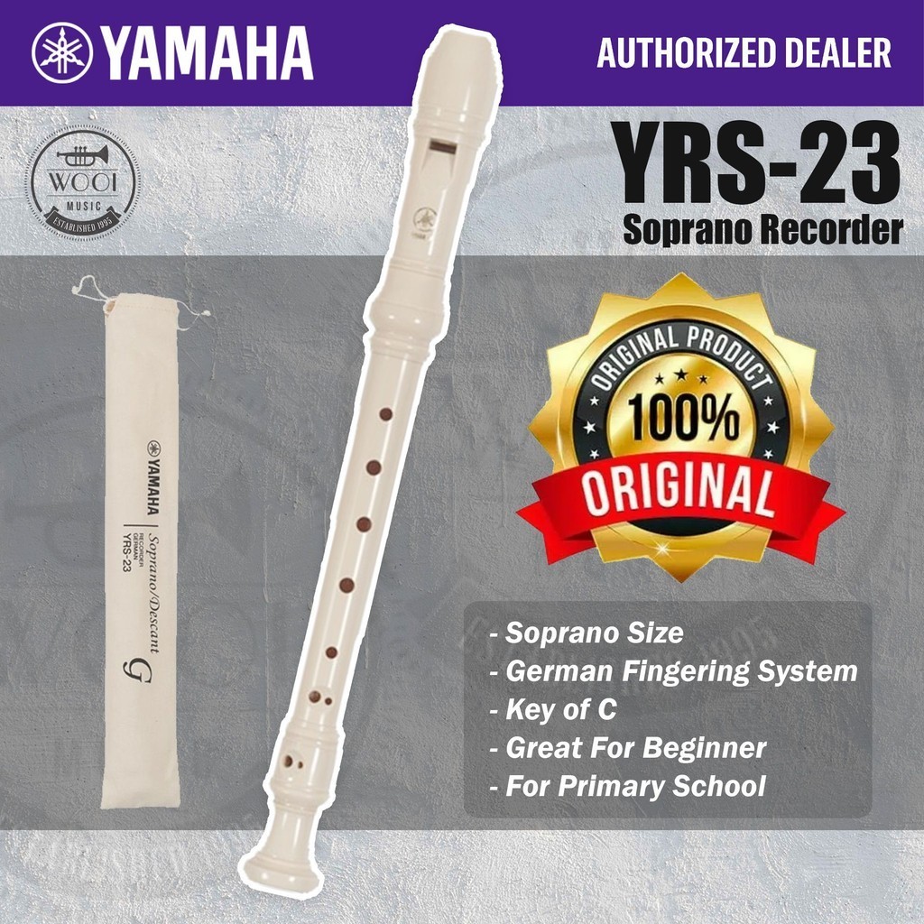 Yamaha Recorder YRS-23 Soprano Recorder (German System / German ...