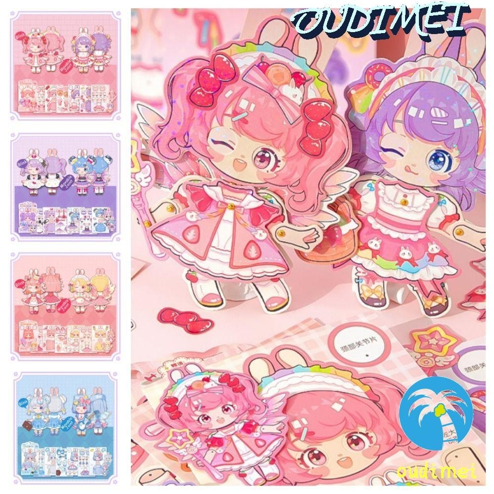 OUDIMEI DIY Paper Puppet Toy, Handmade Paper Girls 3D Paper Doll ...
