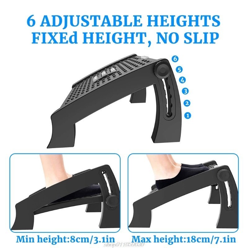 Foot Rest for Under Desk,With Massage Surface, Ergonomic Tilted Dagotto ...