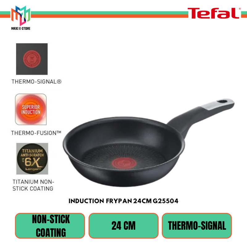 Tefal G-25504 Induction Frypan 24CM Non Stick Coating G25504 Kuali ...