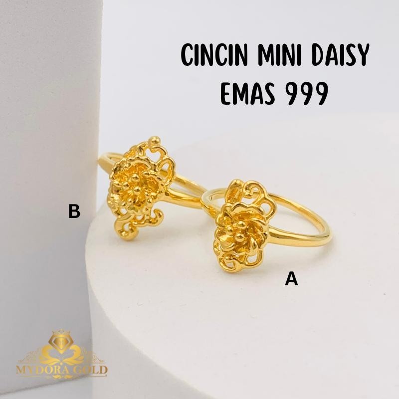 MYDORA Cincin Mini Daisy | EMAS 999/24k | Shopee Malaysia