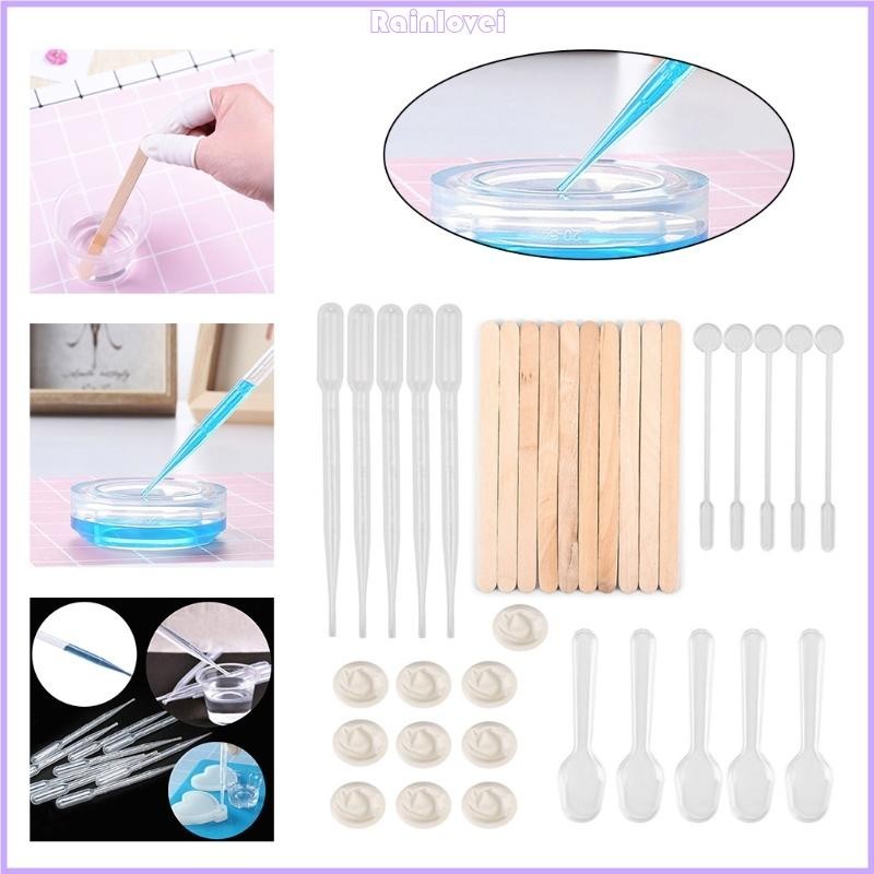 Rainl Clear Plastic Dropper Stick Disposable Finger Cot Finger ...