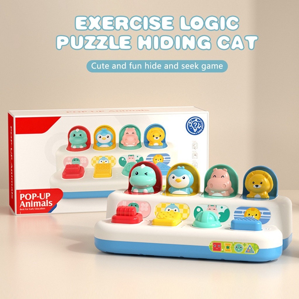 Cute animal pop-up toys for early childhood learning interactive switch ...