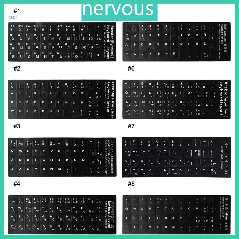 NERV Multi Language Russian French Spanish Japanese Letters Keyboard ...