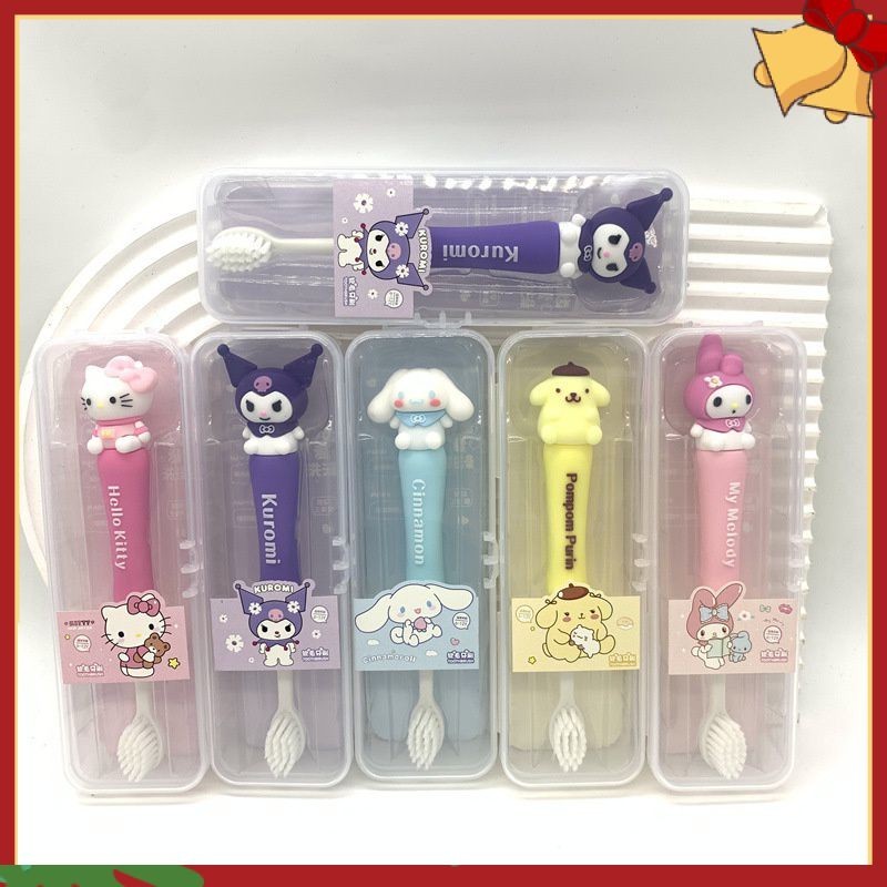 Cute Sanrio Toothbrush With Box Silica Gel Doll Cartoon Anime Kuromi My ...