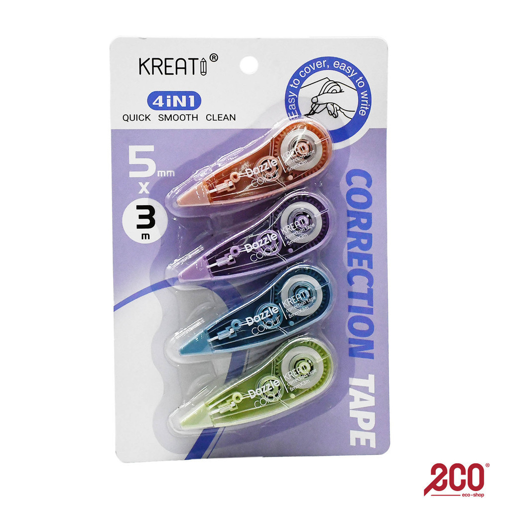 Kreati Correction Tape 3M 4 IN 1- 0345 - AC-L009-T01-04 - AC-L009-T01 ...