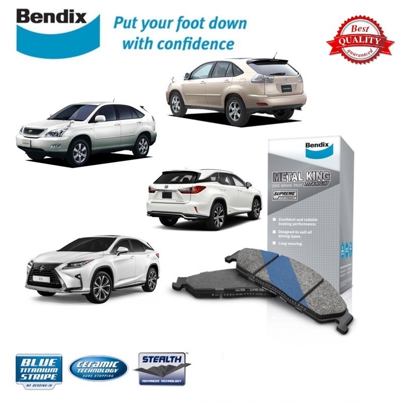 Original Bendix DB1518MKT Rear Brake Pad - Toyota Harrier ACU30 MCU30 ...