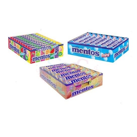 Mentos Chewy Dragees Stick / Gula-gula Mentos Stik 37g x 24 Sticks ...