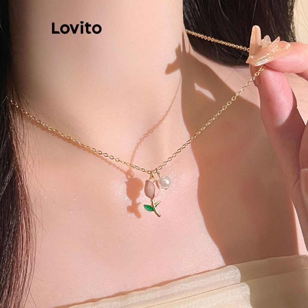 Lovito Romantic Floral Pearls Tulip High End Design Gentle Lady ...