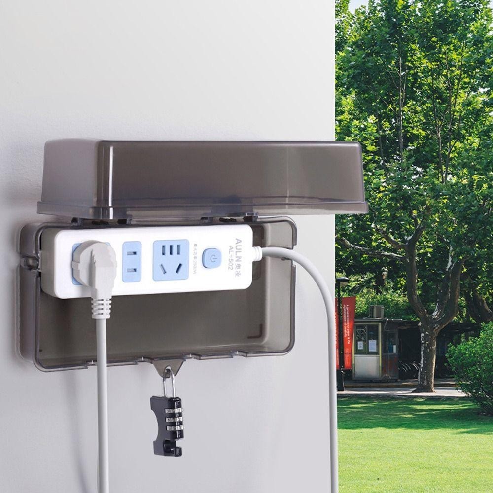 Anti-theft Weatherproof Extension Lead Cover, Plug Box, Portable ...