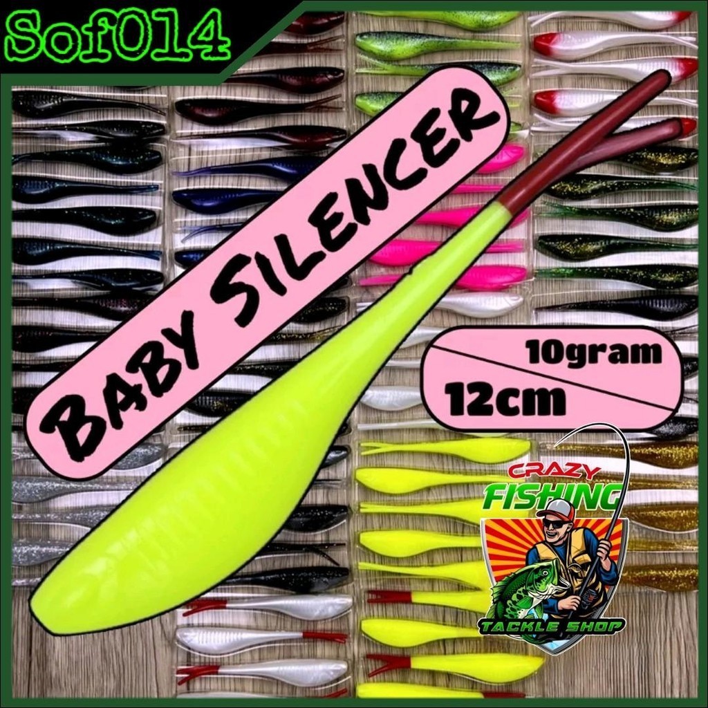 Crazy《SoF014》Baby Silencer 12cm Floating Soft Plastic Soft Bait Ozmyy ...