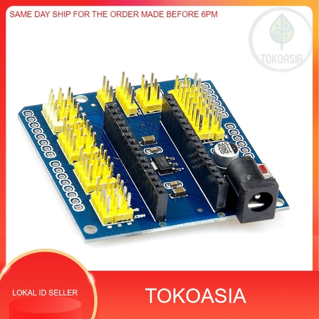 Ready Stock Nano Io Expansion Sensor Shield Module For Arduino Uno R3 Nano V30 Compatible 4926