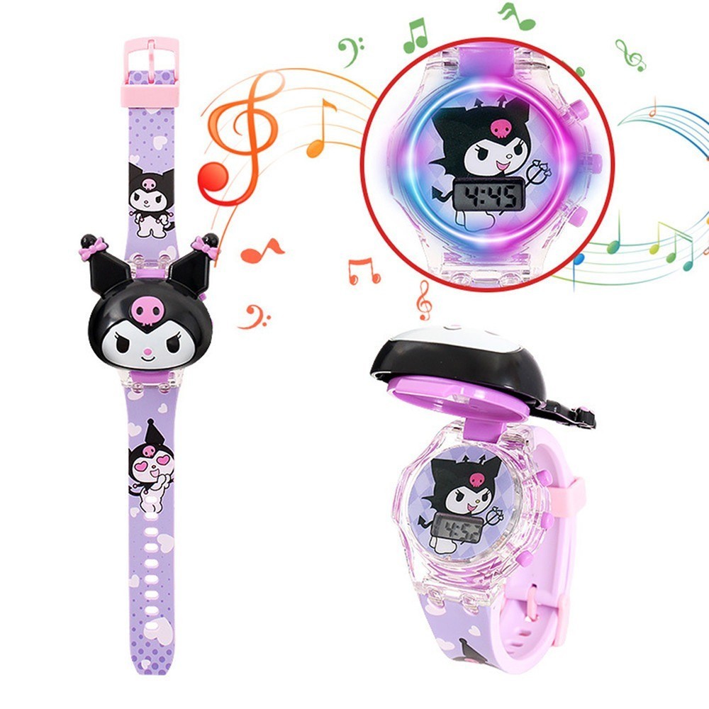 2024 Kids Watches Sanrio Cartoon Watch Led Music Watch Girls Melody ...