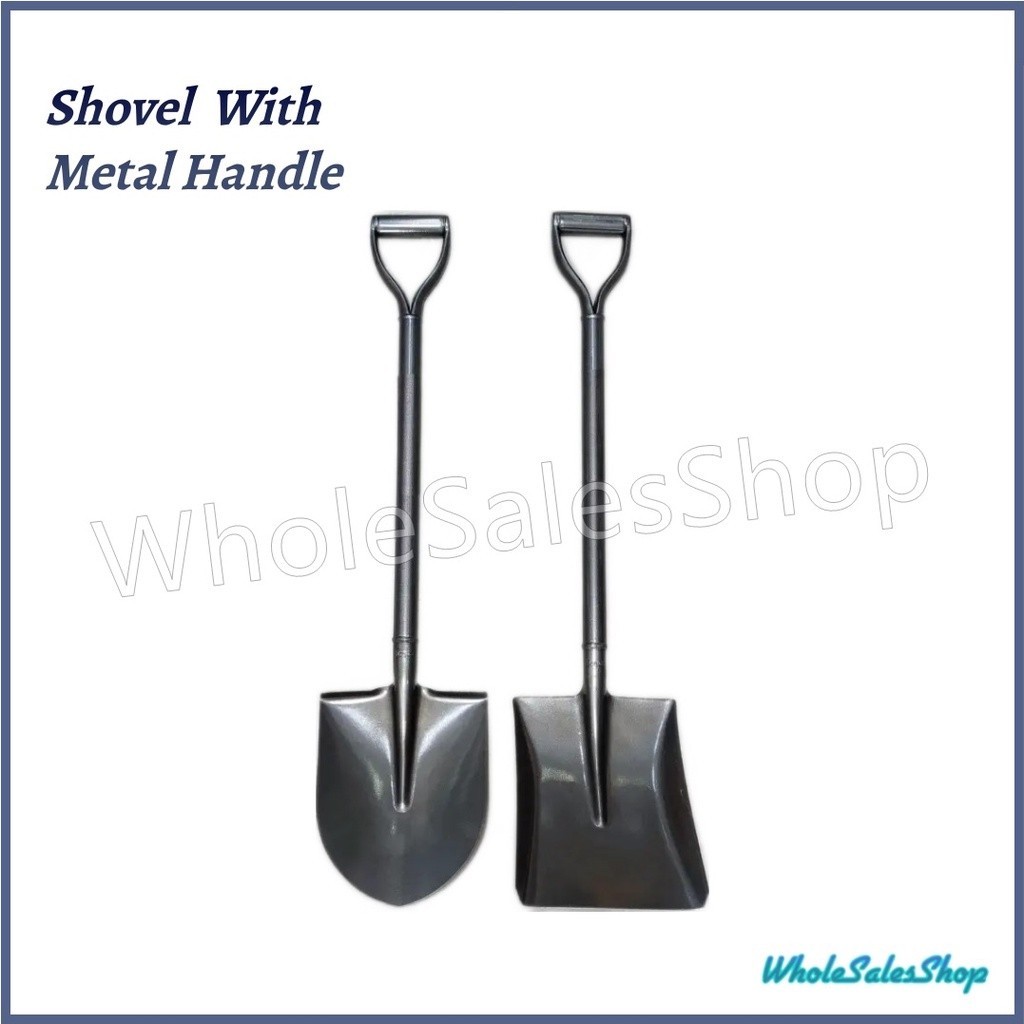 Metal Handle Gardening Shovel Flat Sharp Shovel Spade Skop Pasir ...
